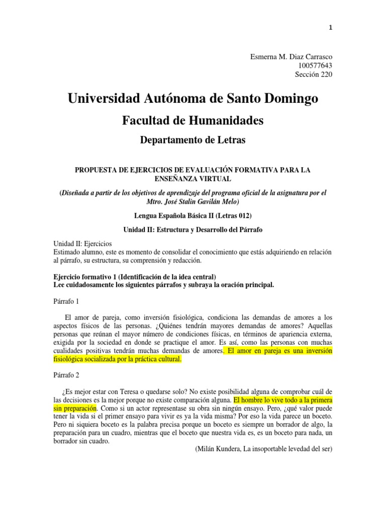 Let 012 Unidad II | PDF | Puntuación | Vida