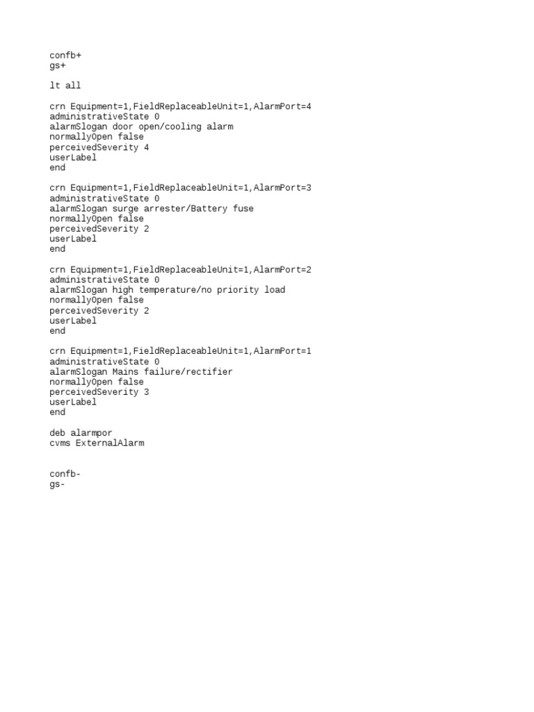 External Alarms BB6630 Rack6150 | PDF | Technology & Engineering