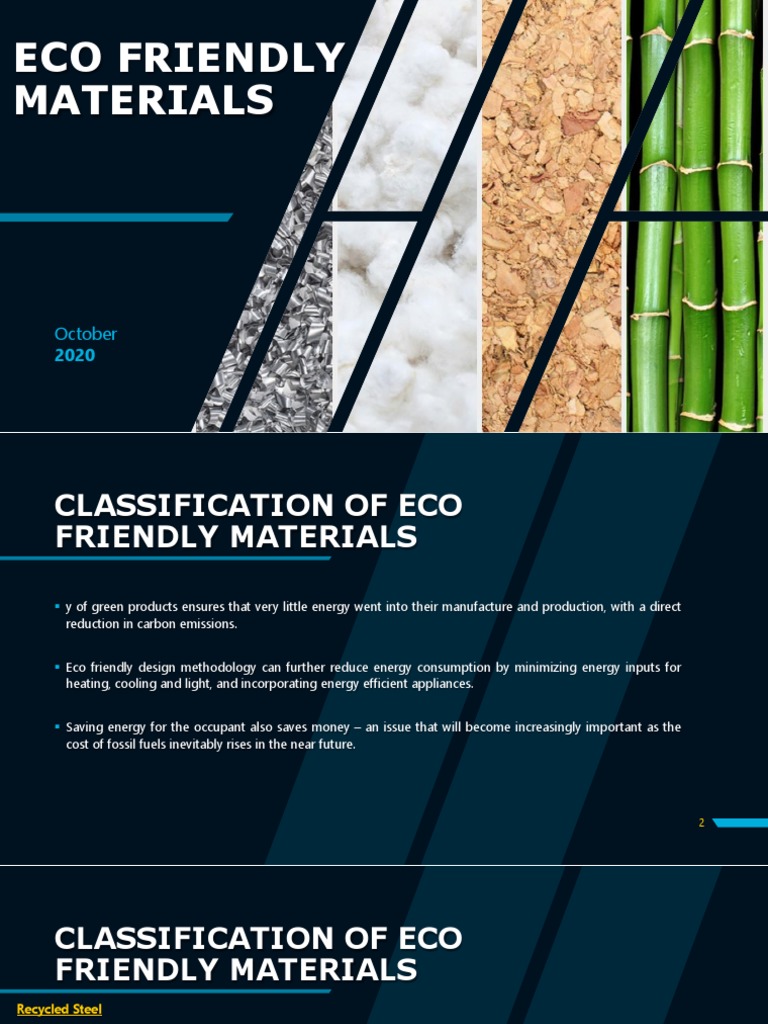 Eco-Friendly Materials | PDF | Fibers | Recycling