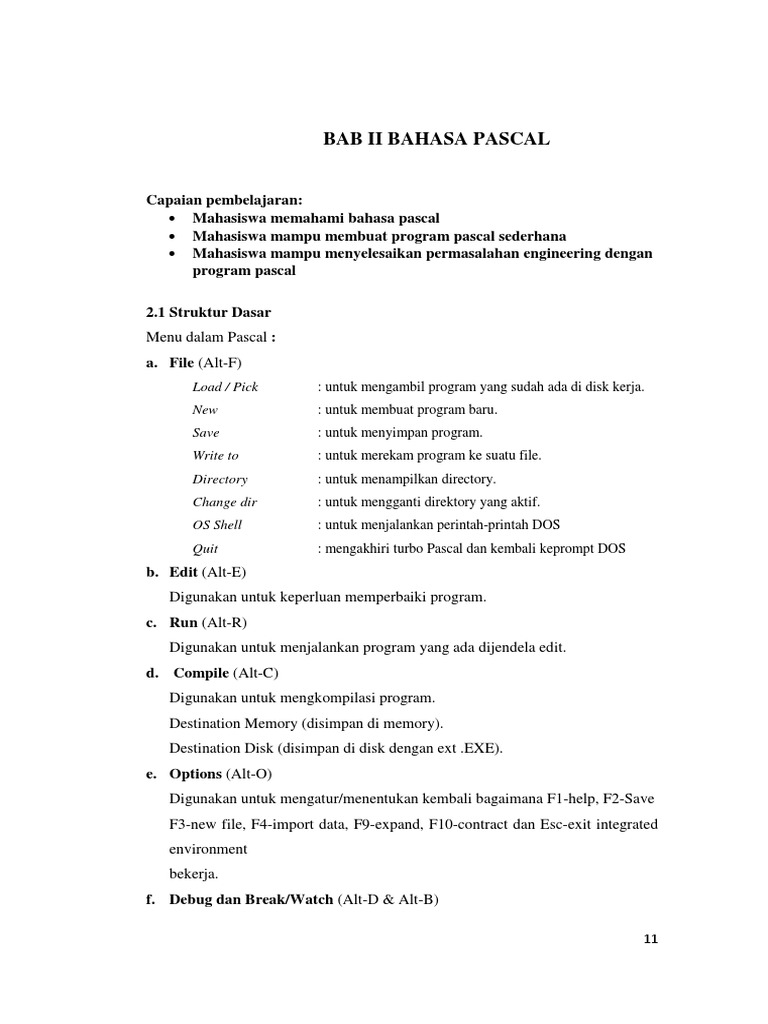 Buku Ajar Pascal | PDF | Komputer
