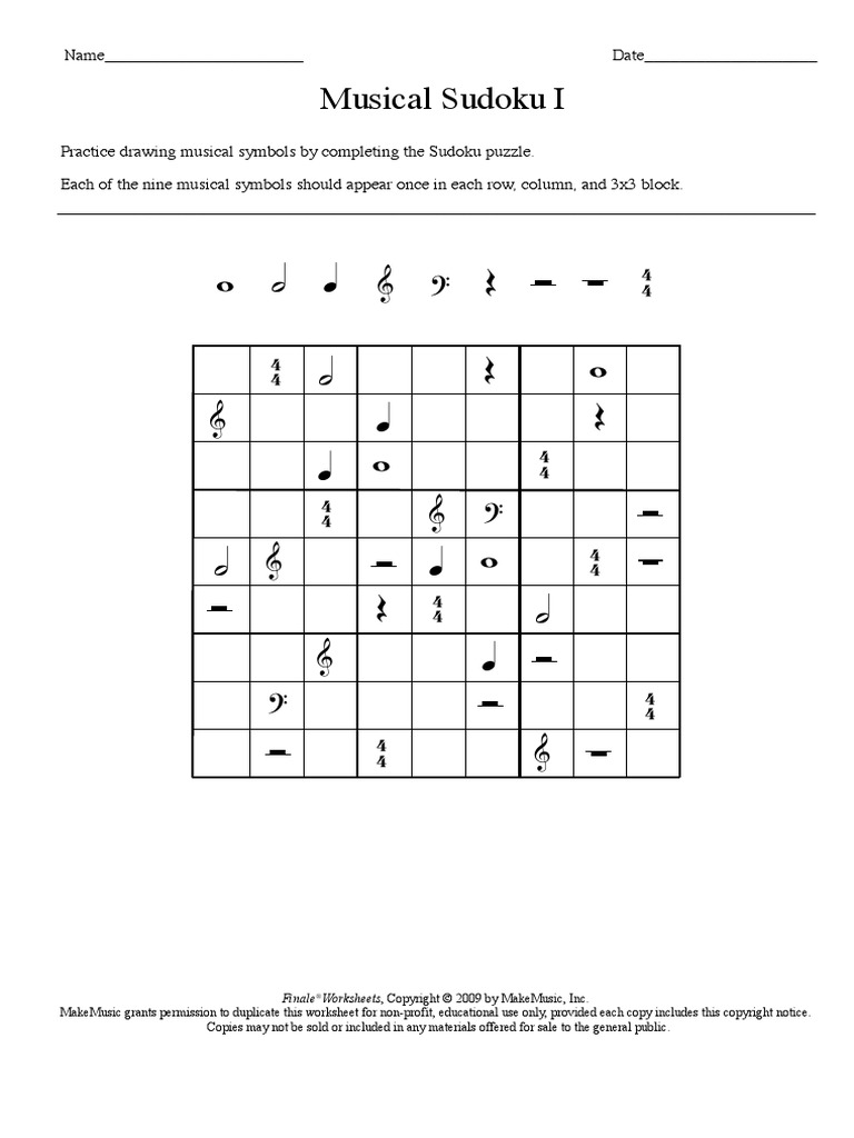 Musical Sudoku | PDF | Copyright Law | Law