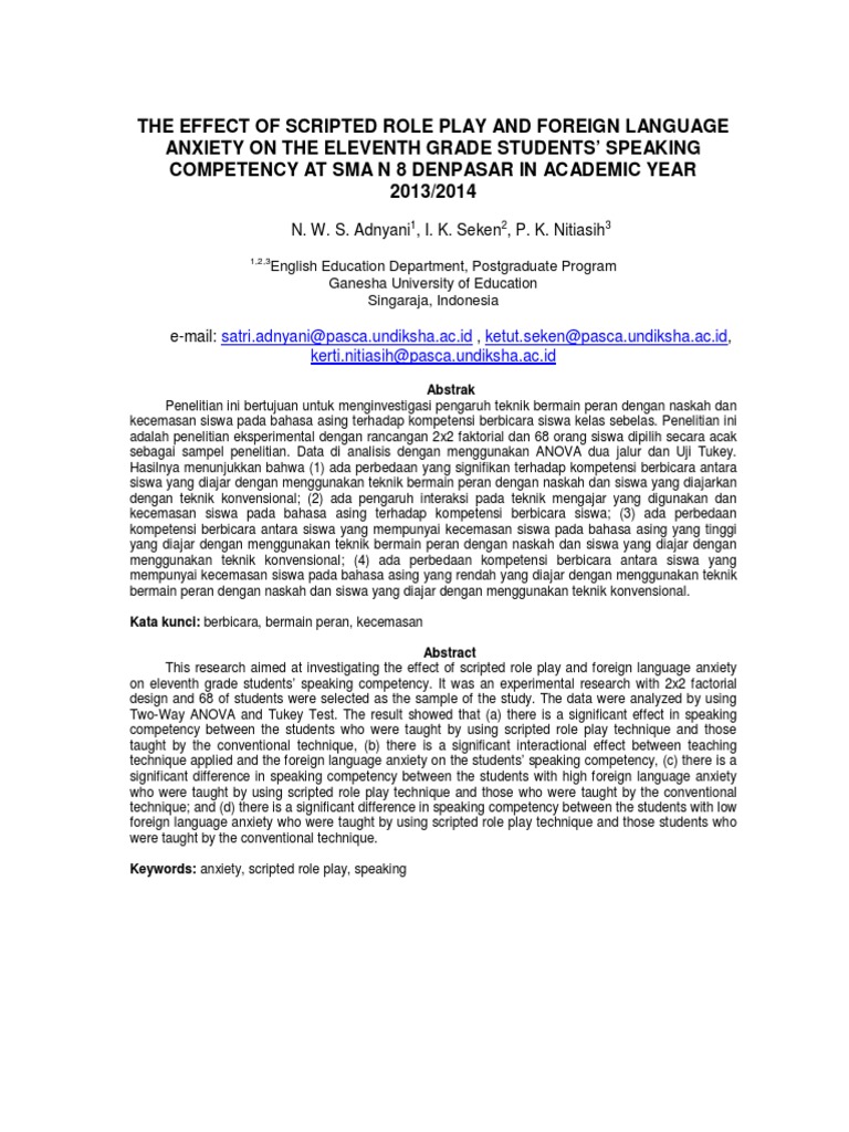 EN The Effect of Scripted Role Play and For | PDF