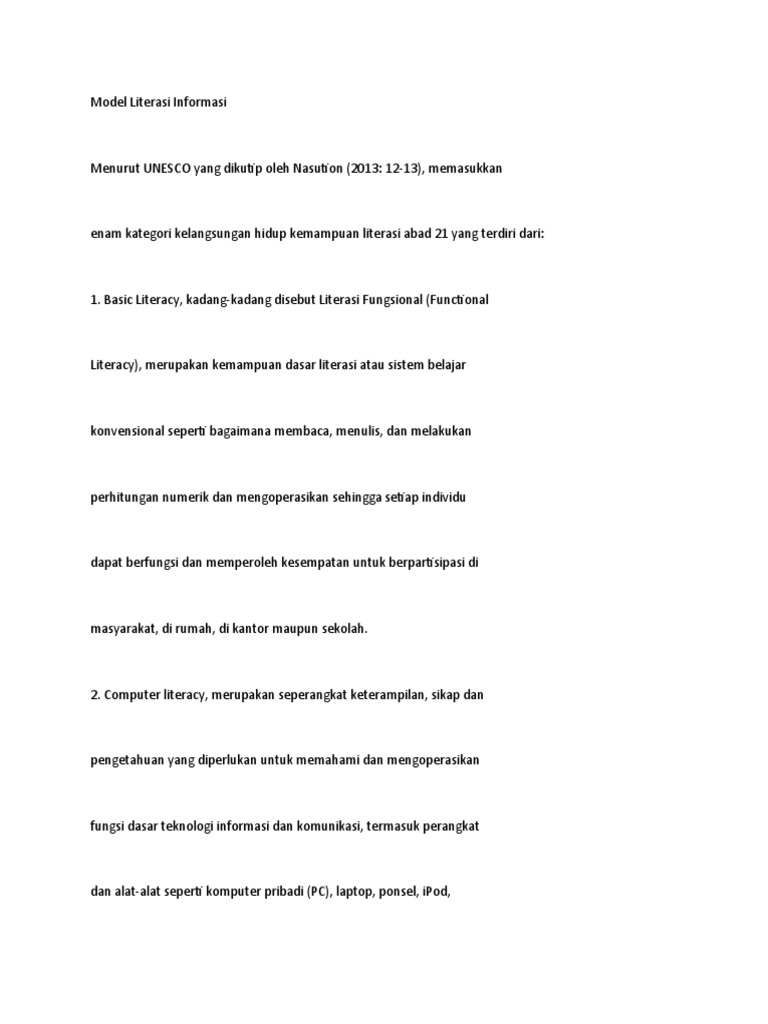 Model Literasi-WPS Office | PDF