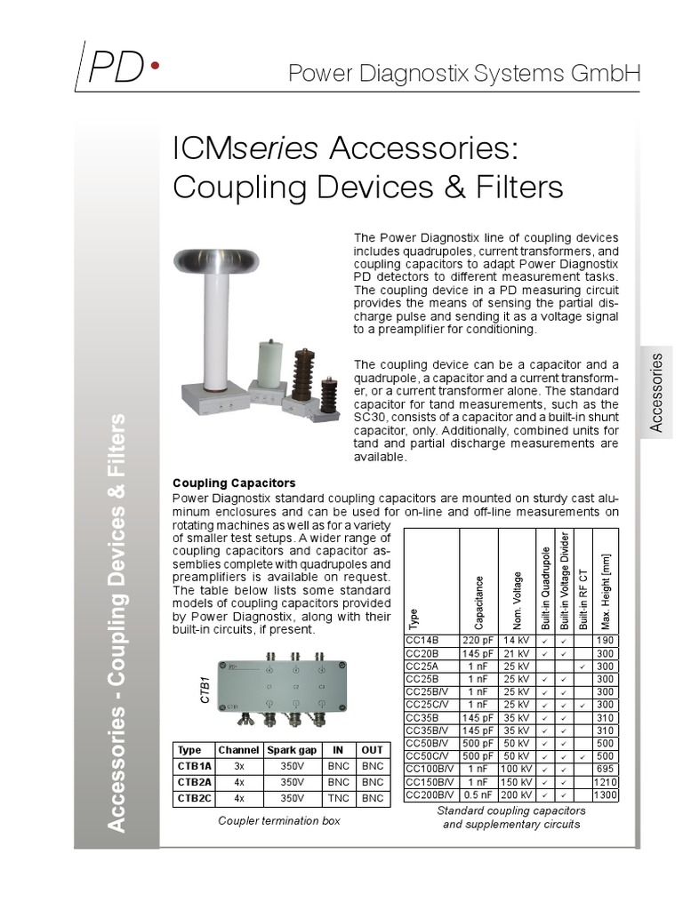 Coupling Capacitors Brochure | PDF | Capacitor | Electronic Engineering