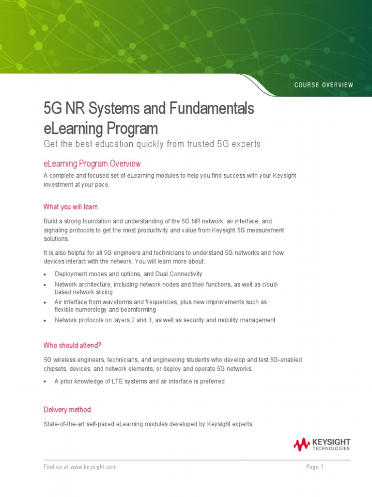 5G NR Systems and Fundamentals Elearning Program: Get The Best ...