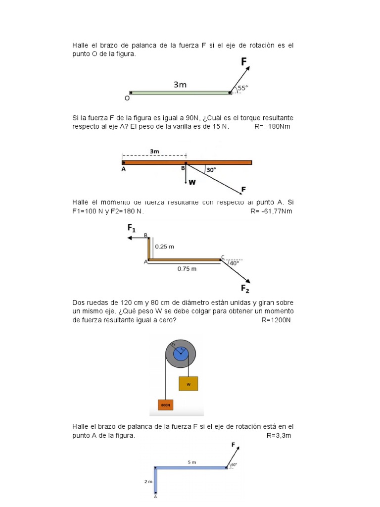 Torque Banco de Ejercicios - 1 | PDF