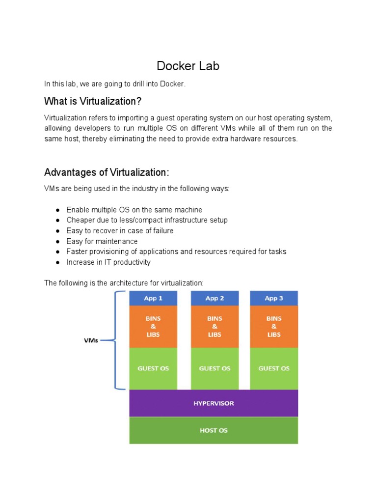 Docker Lab: What Is Virtualization? | PDF | Virtualization | Virtual Machine