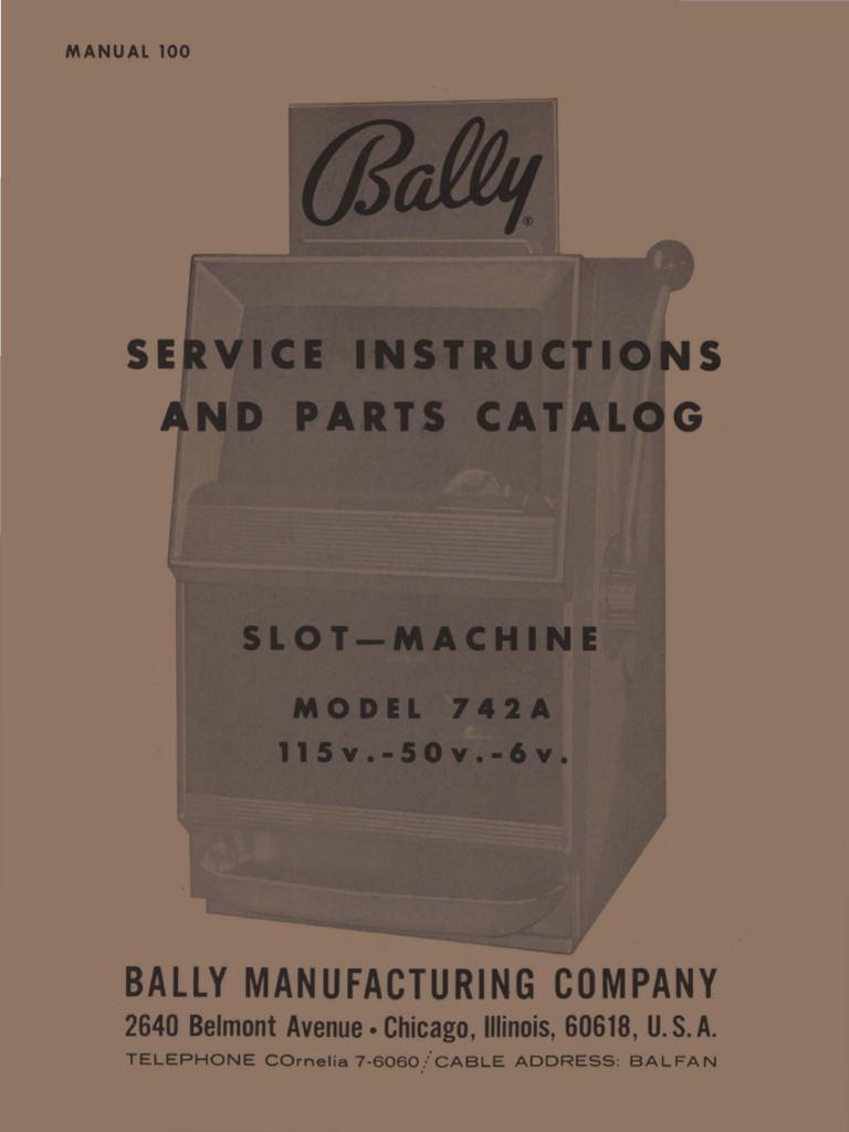Bally 100 - Model 742a | PDF | Relay | Slot Machine