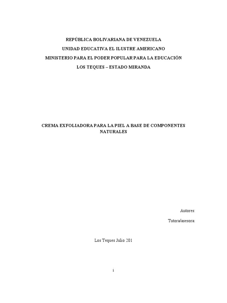 PROYECTO TEFY Ultimo | PDF | Piel | Validez (Estadísticas)
