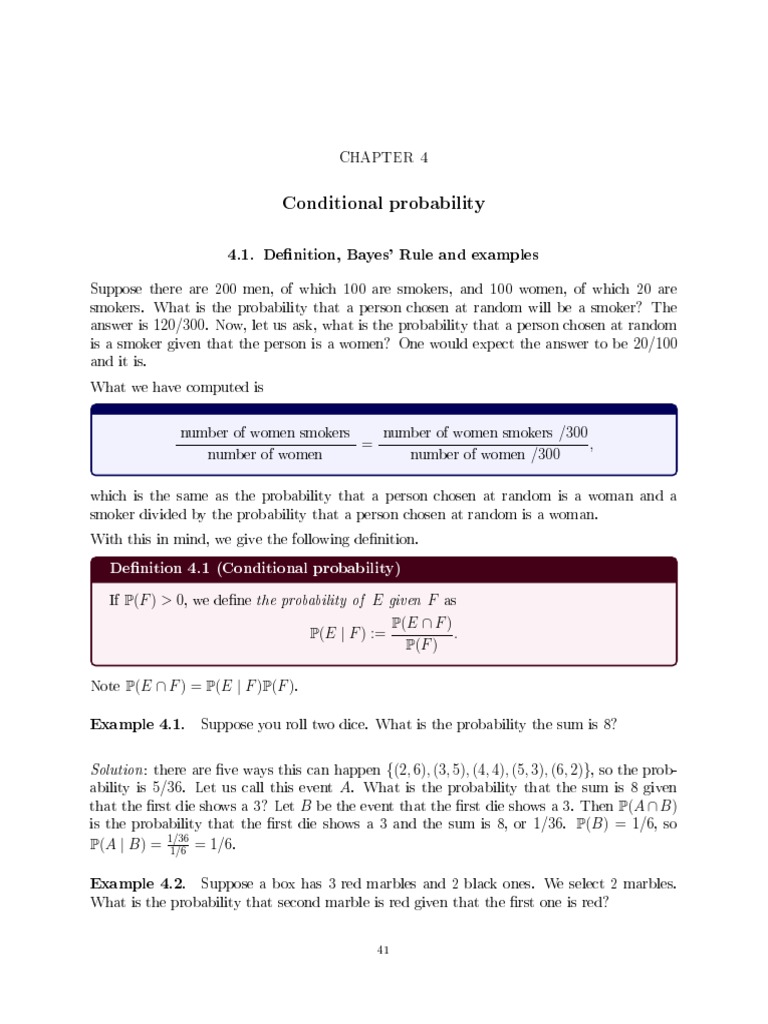 Conditional Probaility Prob3160ch4 | PDF | Multiple Choice | Probability