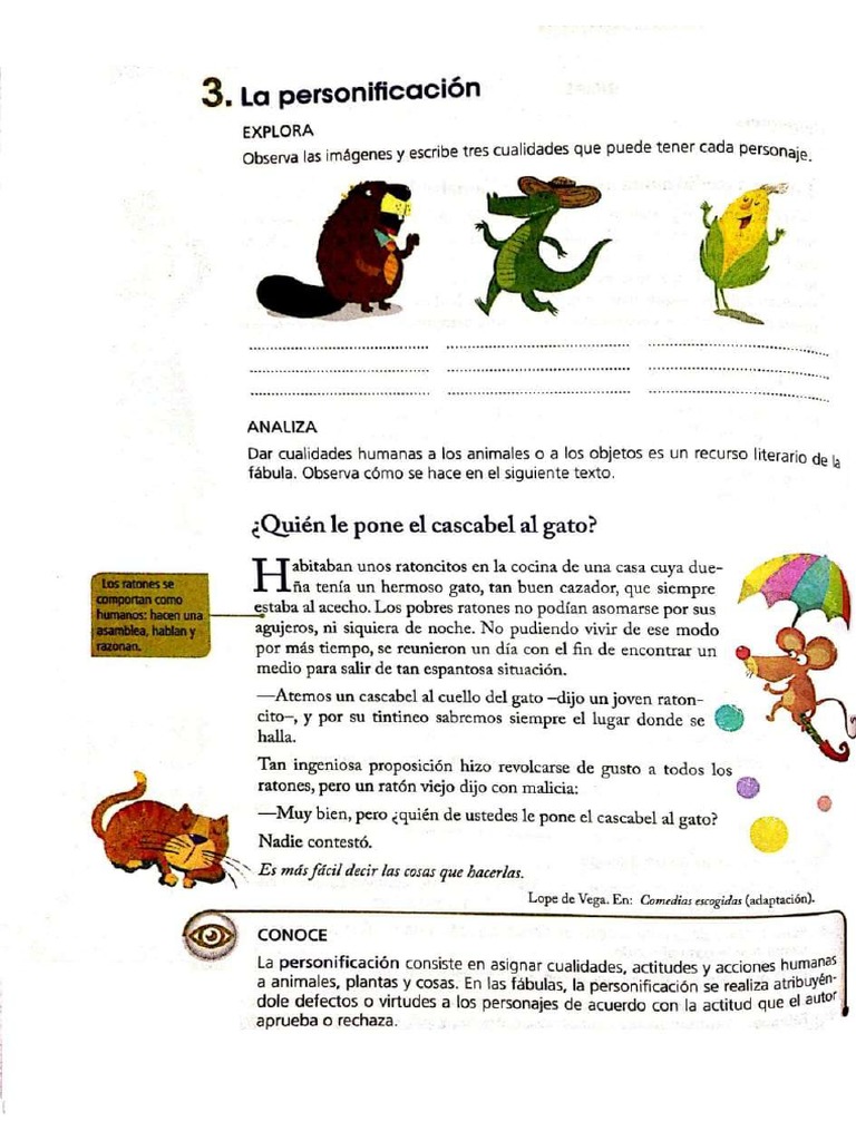 Taller - La Personificacion 3 | PDF