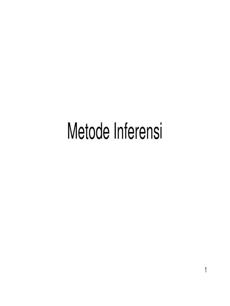 Metode Inferensi | PDF