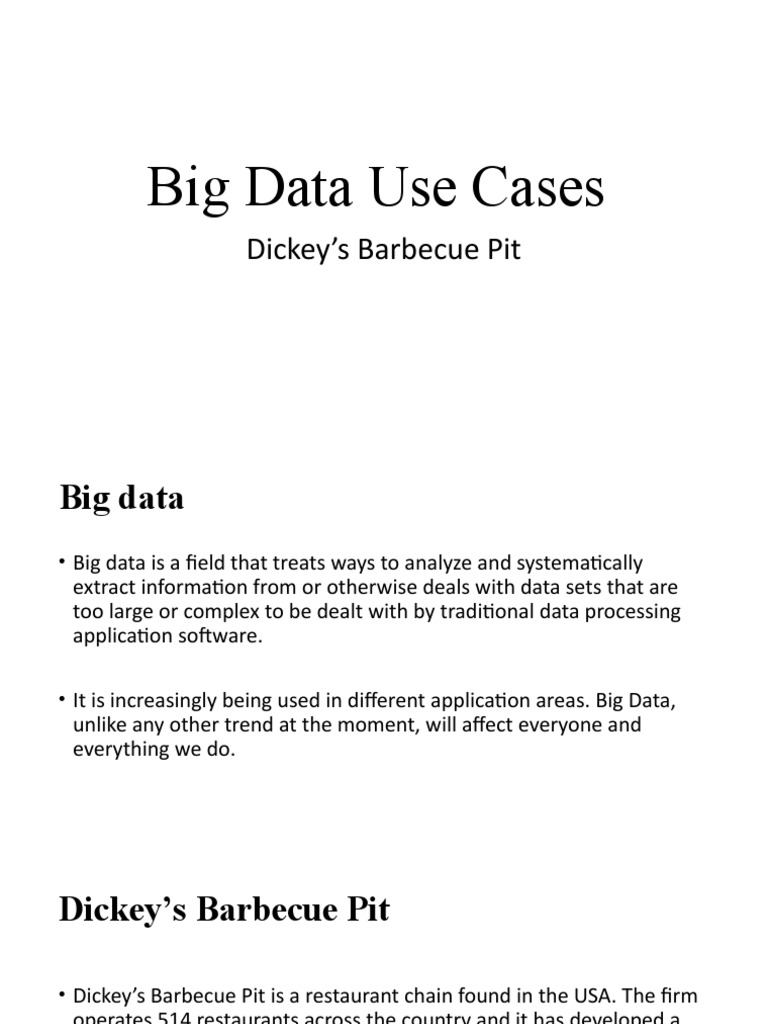 Big Data Use Cases | PDF | Big Data | Inventory