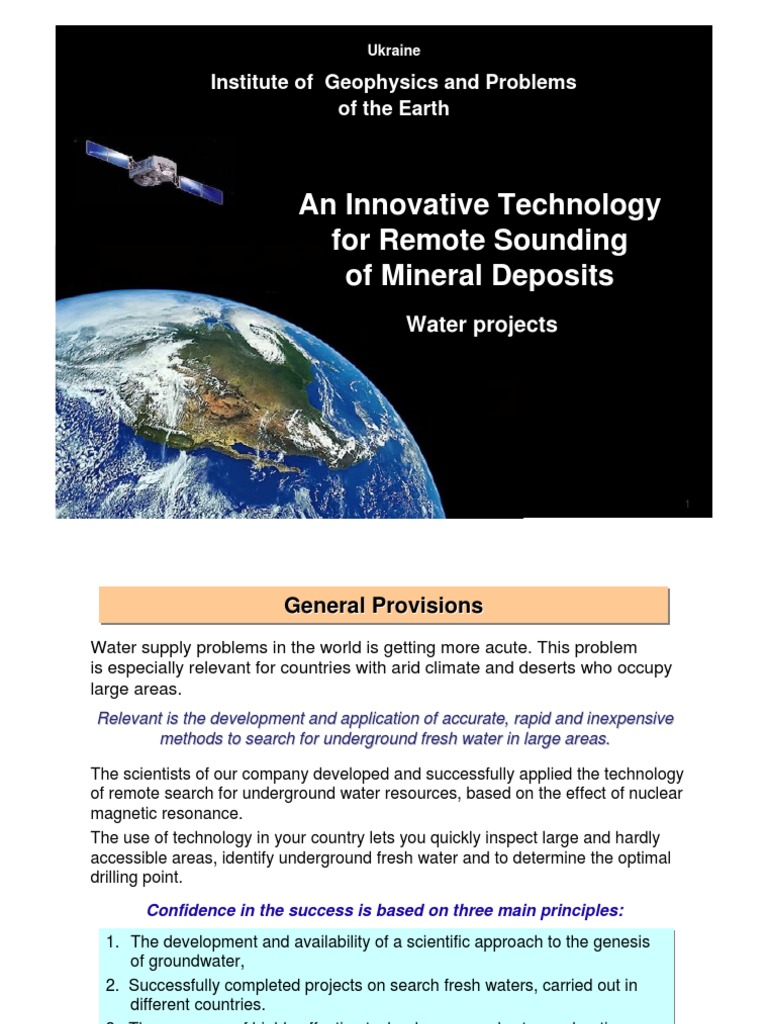 NMR - WATER Exploration, Presentation - Water - Project | PDF ...