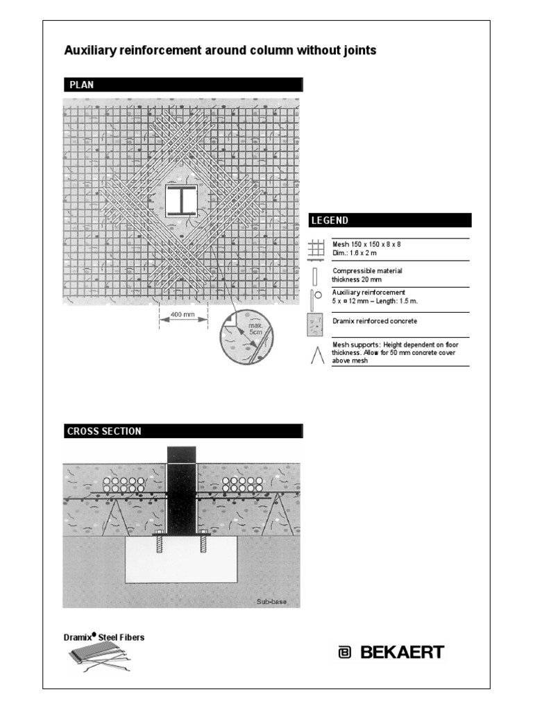Auxiliary Reinforcement Around Column Without Joints: Dramix Steel ...