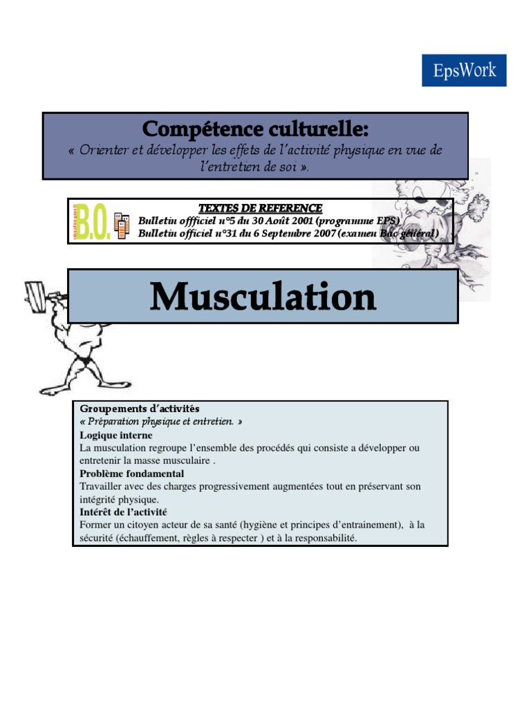 Musculation et Santé au Lycée Tech | PDF | Musculation | Muscle