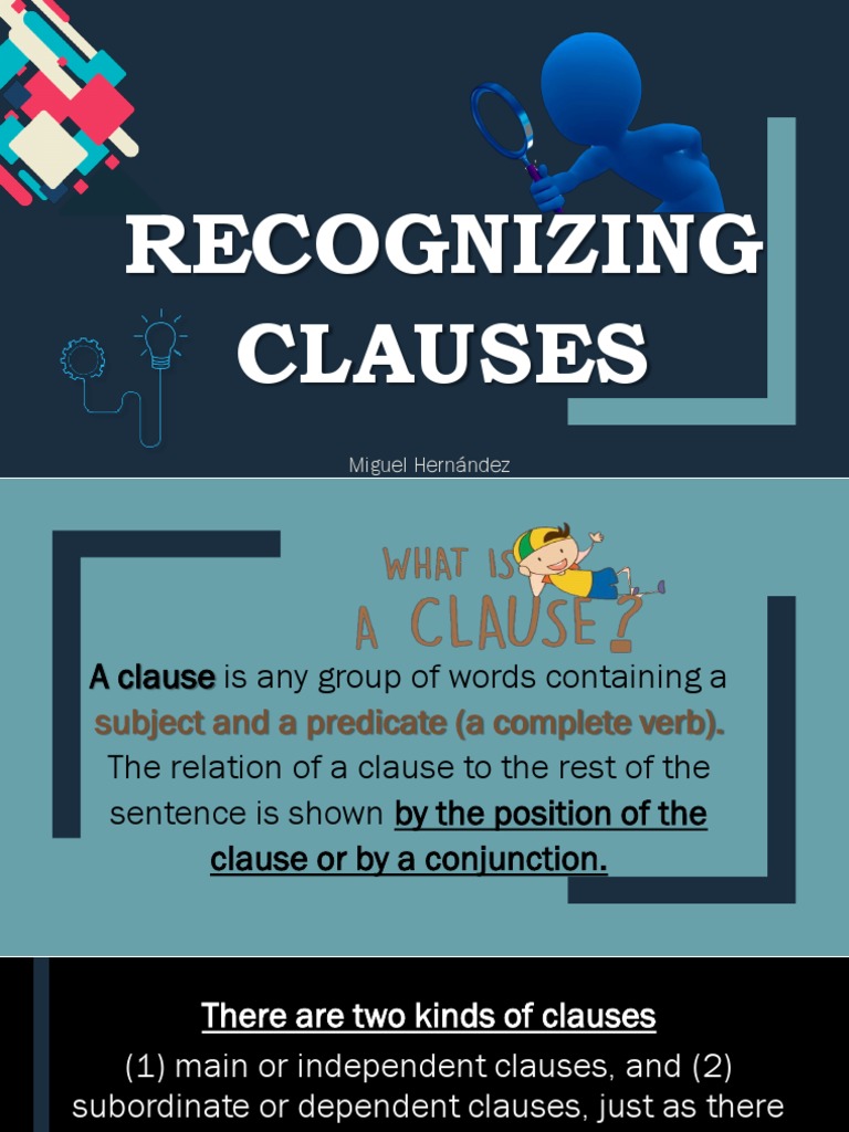 Recognizing Clauses: Miguel Hernández | PDF | Clause | Adverb
