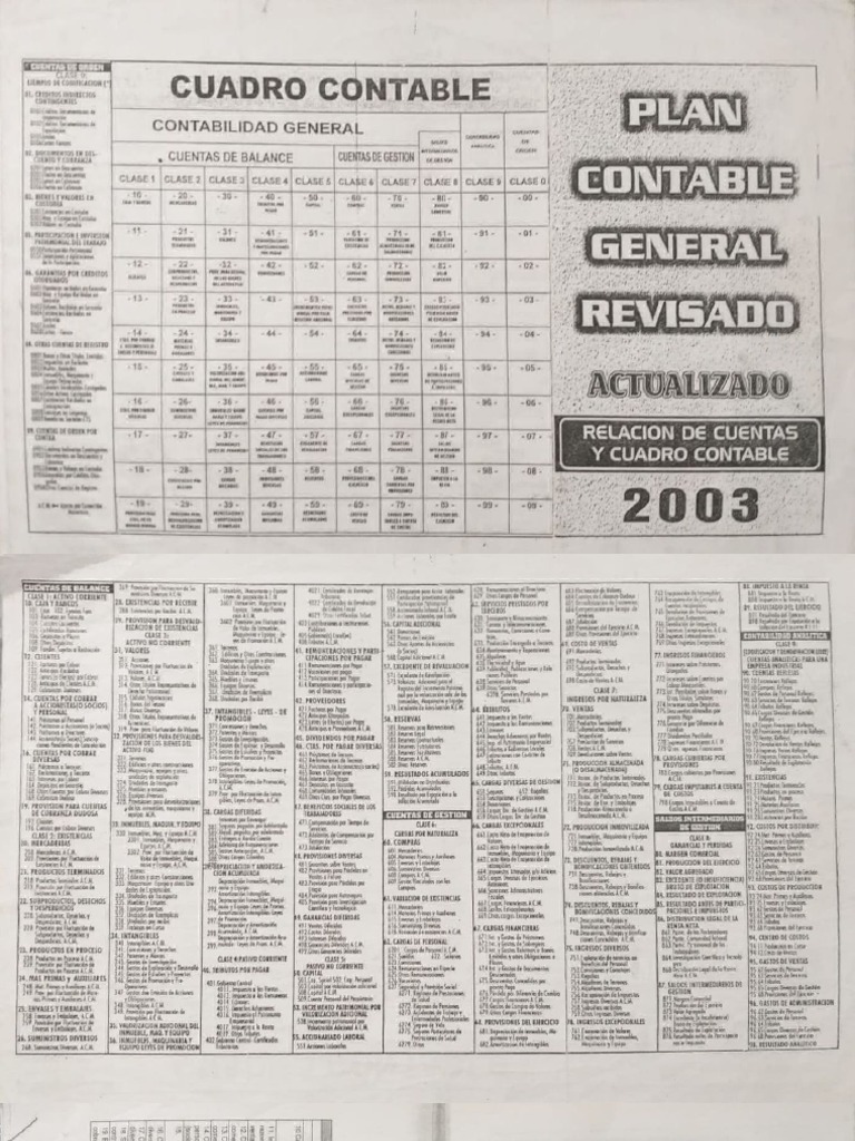 Plan Contable General Revisado | PDF