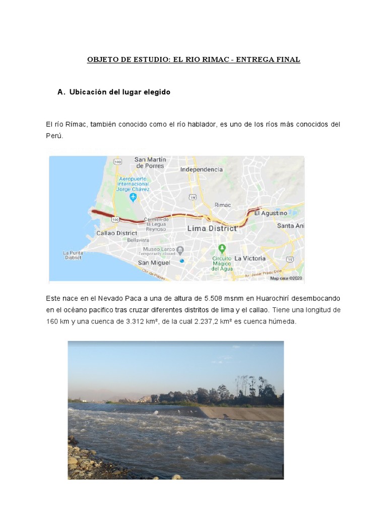 Nacimiento y Desembocadura del Río Rímac | PDF | Entorno natural ...