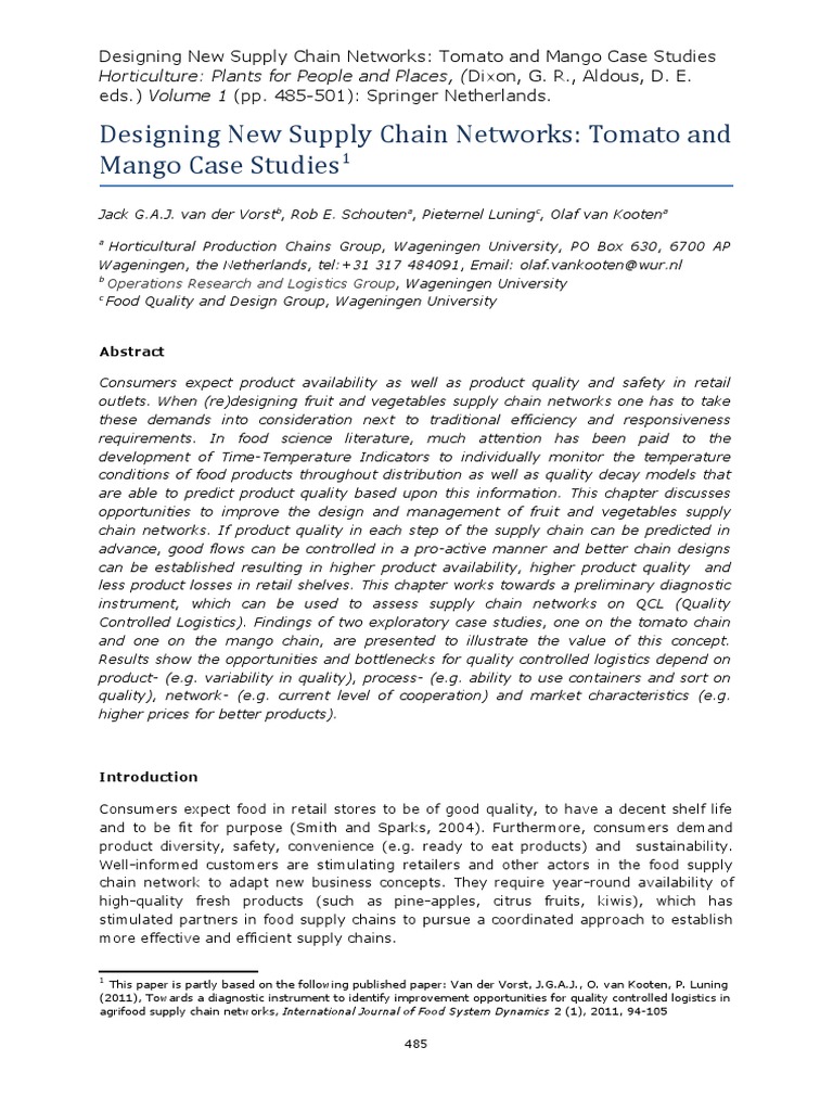 MANGO Supply Chain | PDF | Logistics | Supply Chain