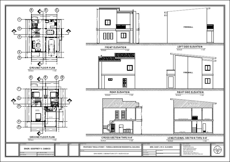 Front Elevation Left Side Elevation: Firewall | PDF | Heritage ...