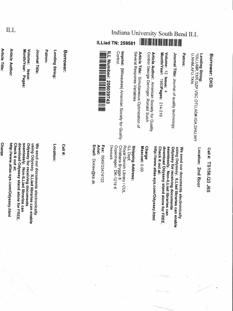 Simultaneous Optimization of Several Response Variables | PDF