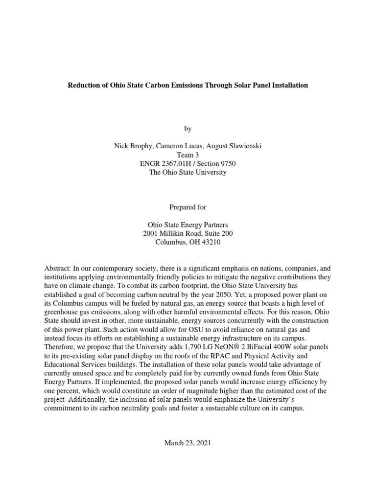 Project Proposal Final | PDF | Greenhouse Gas | Sustainability