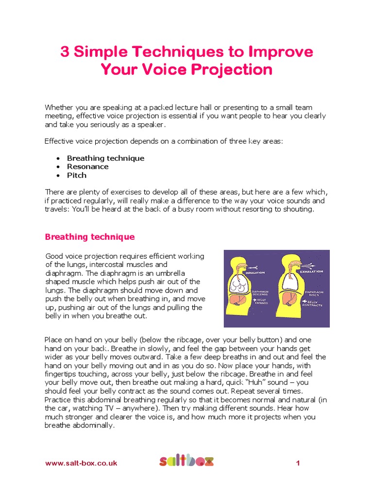 3 Simple Techniques To Improve Your Voice Projection | PDF | Human ...