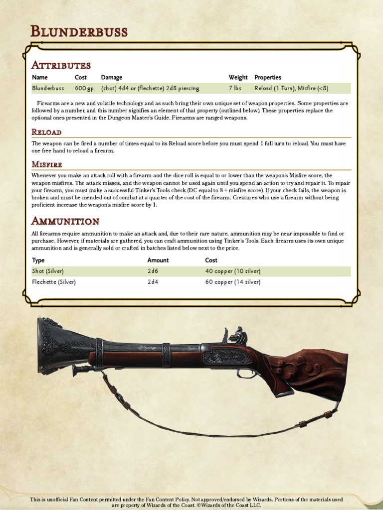 Blunderbuss - GM Binder | PDF | History