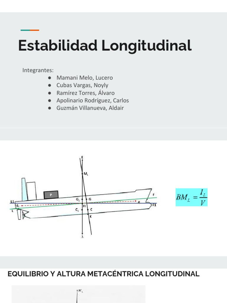 Estabilidad Longitudinal de Buques | PDF | Navegación | Física Aplicada ...