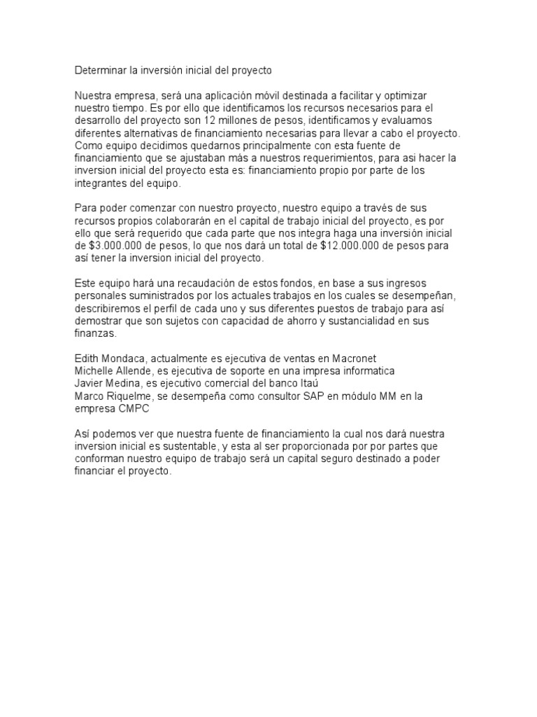 Determinar La Inversión Inicial Del Proyecto | PDF | Amortización ...