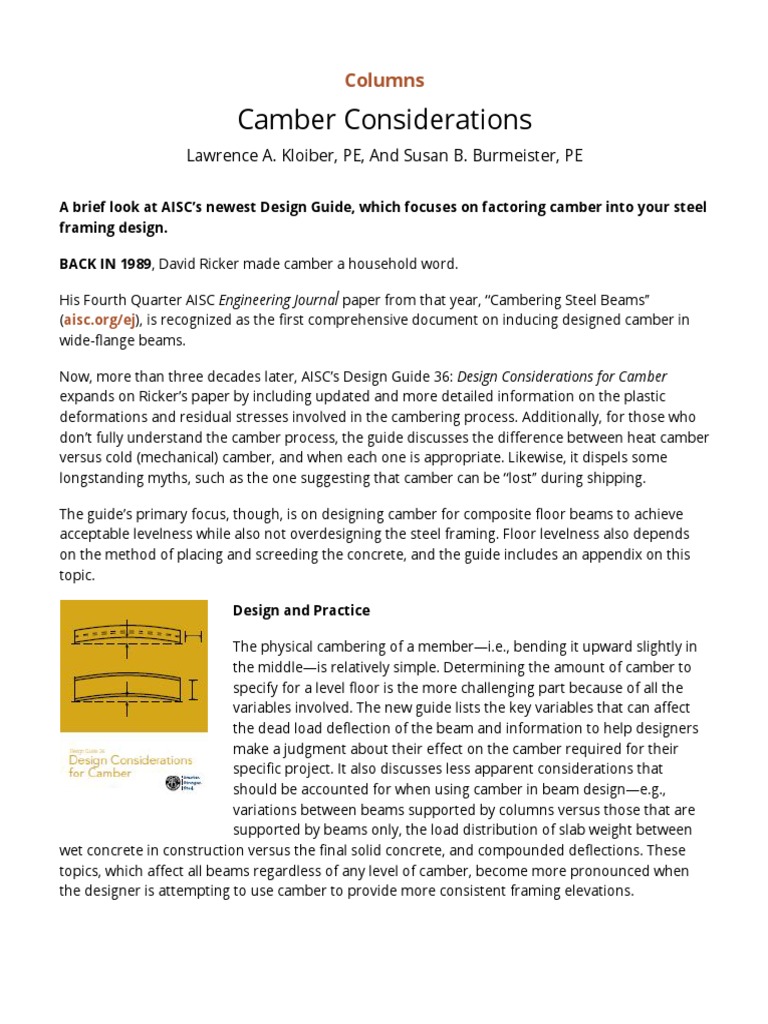 CAMBER | PDF | Concrete | Beam (Structure)