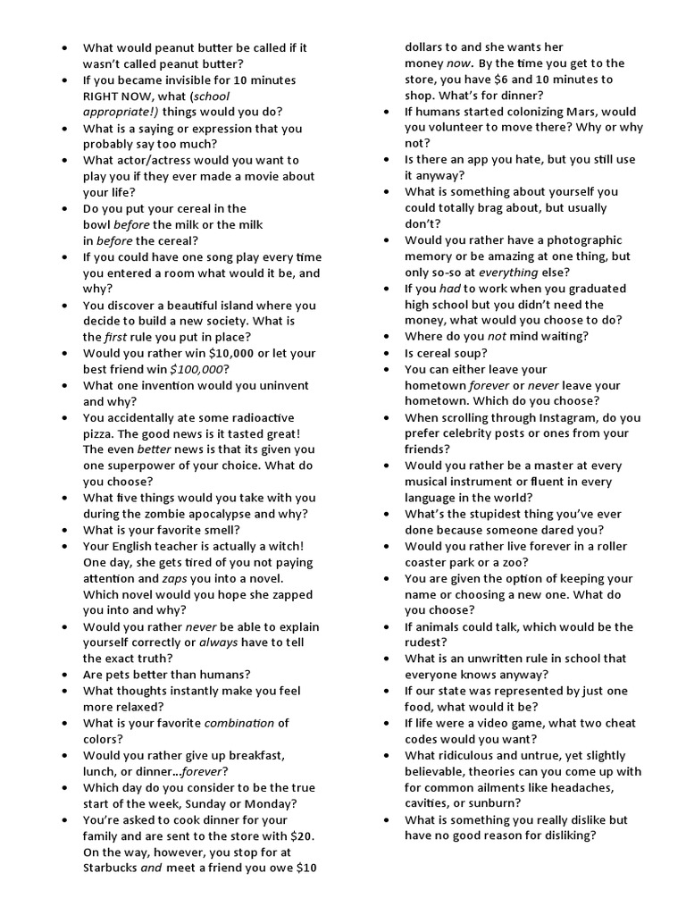 Questions Under The Sun | PDF