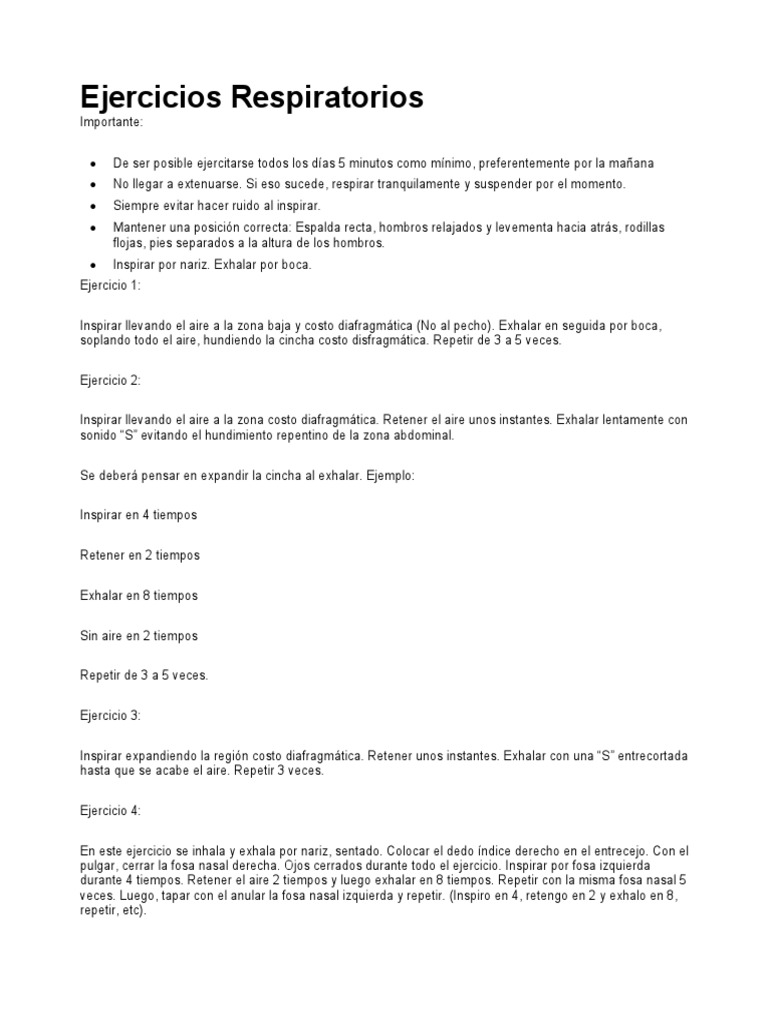 Ejercicios de Vocalización y Respiración | PDF | Sonido | Naturaleza