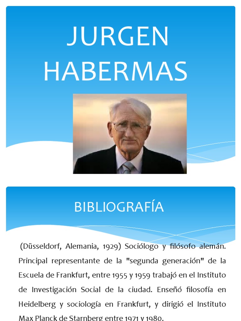 Jurgen Habermas Expocicion | PDF | Ciencias sociales | Filosofía