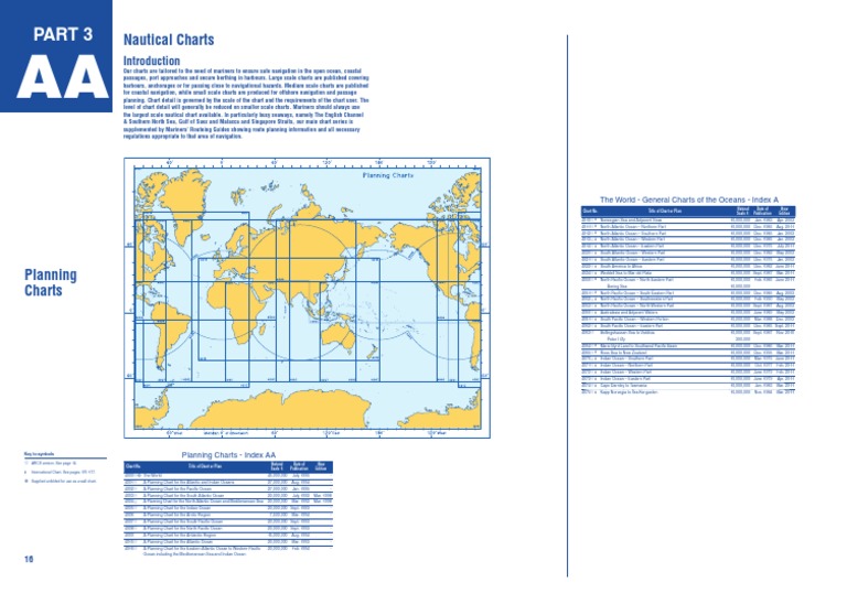 Nautical Charts: The World - General Charts of The Oceans - Index A ...