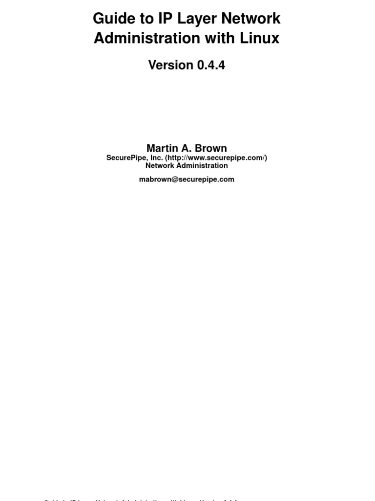 Linux Ip | PDF | Ip Address | Routing