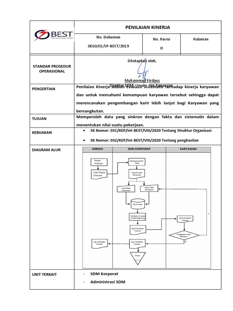 Flowchart Kinerja | PDF