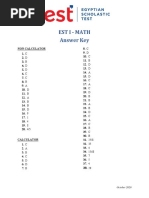 EST I Math Exam Overview 2023 | PDF | Multiple Choice | Function ...