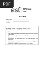 EST I Math Exam Overview 2023 | PDF | Multiple Choice | Function ...