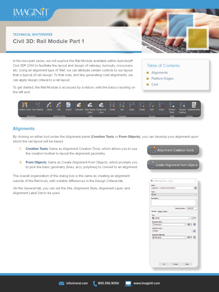 Civil 3D: Rail Module Part 1: Alignments | Download Free PDF | Track ...