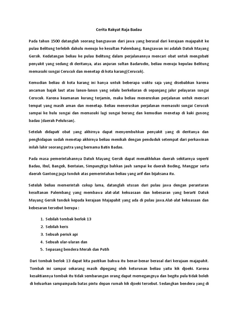 Raja Badau | PDF