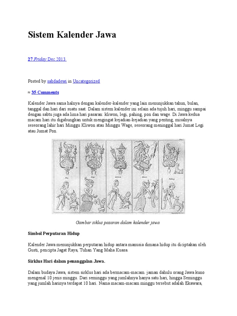 Sistem Kalender Jawa | PDF