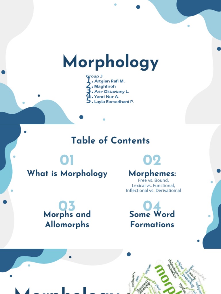 A Morphology Group 3 | PDF | Morphology (Linguistics) | Word
