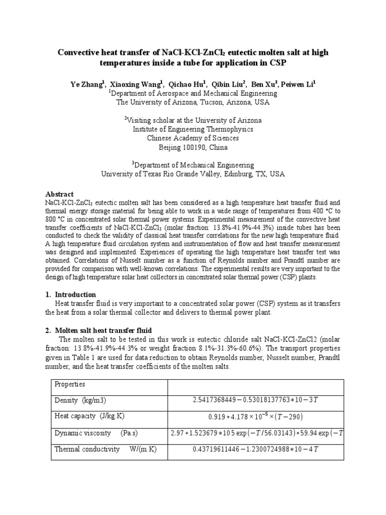 ASME Abstract-Qibin-YeZhang2018222 | PDF | Heat Transfer | Flow Measurement