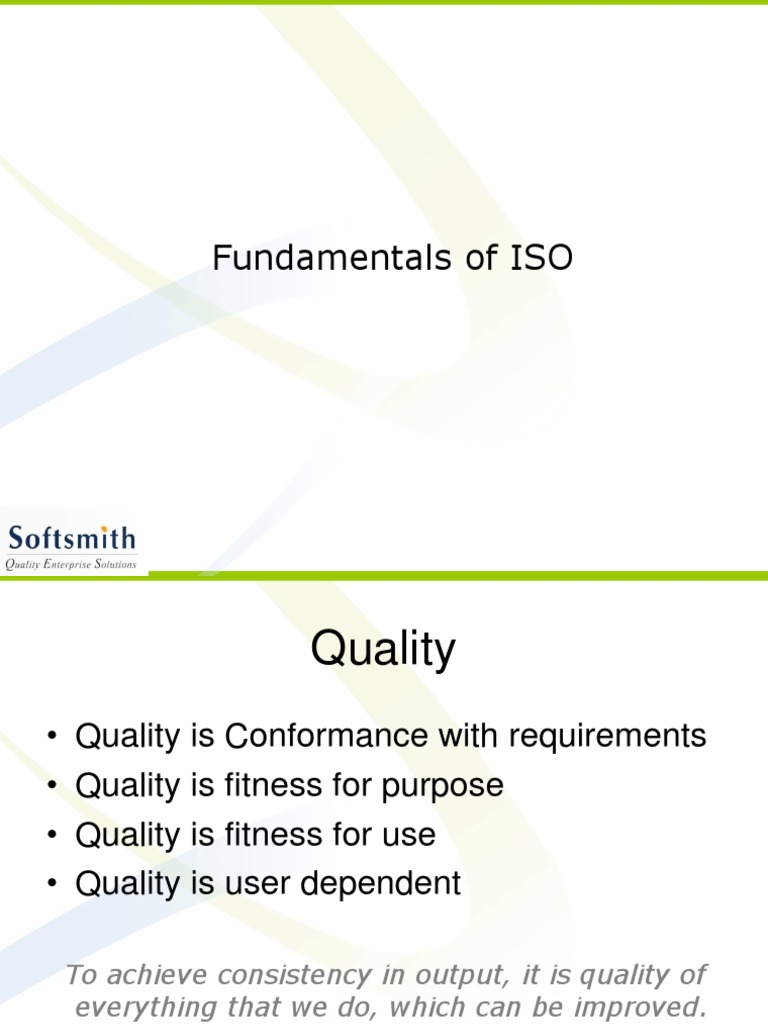 ISO 9001 Basic Fundamental | PDF | Quality Management System | Quality ...