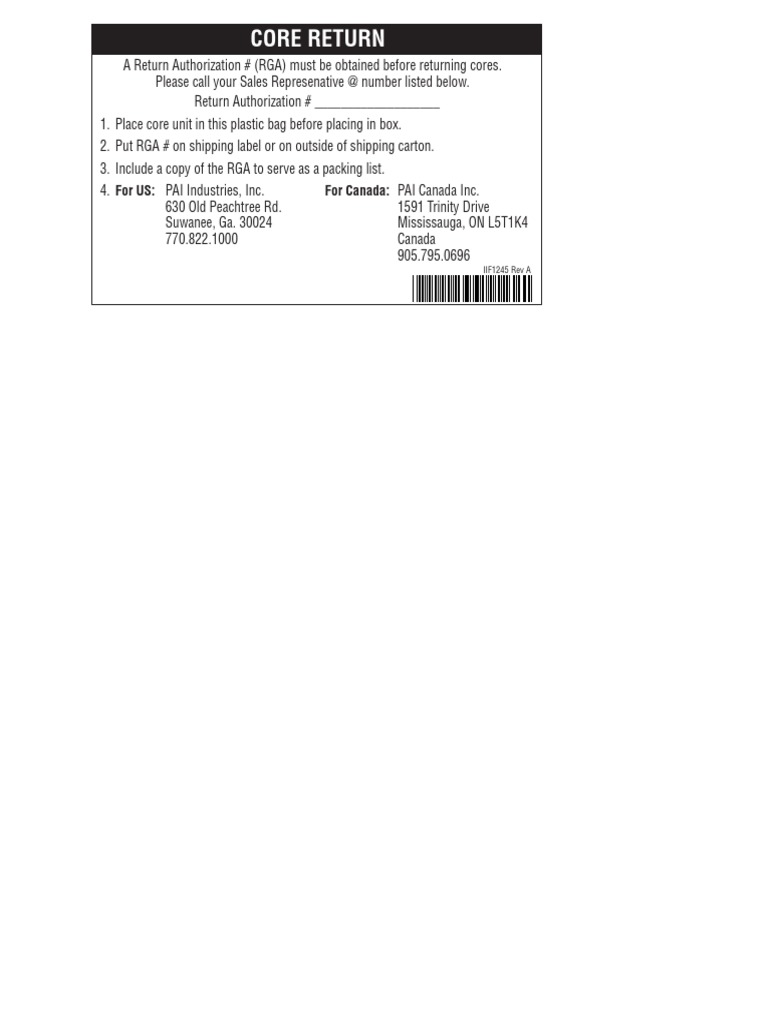 202008251416040.IIF 1245 Injector Core Decal Rev A | PDF