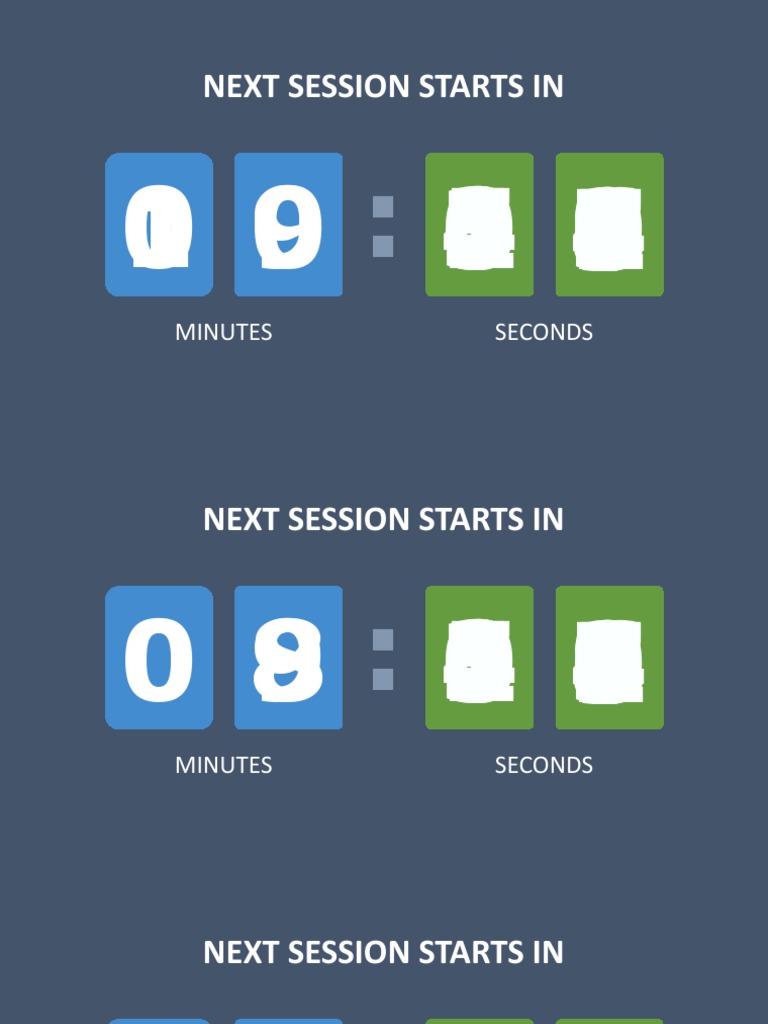 Next Session Starts In: Minutes Seconds | PDF