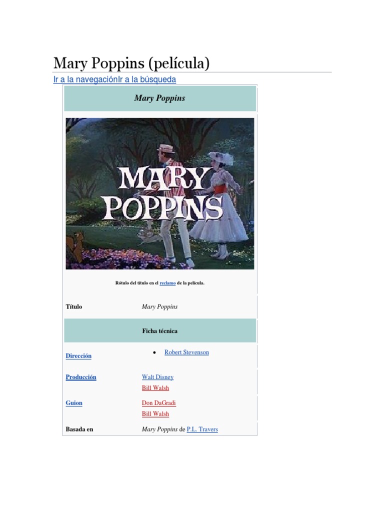 Mary Poppins | PDF | Entretenimiento (general)