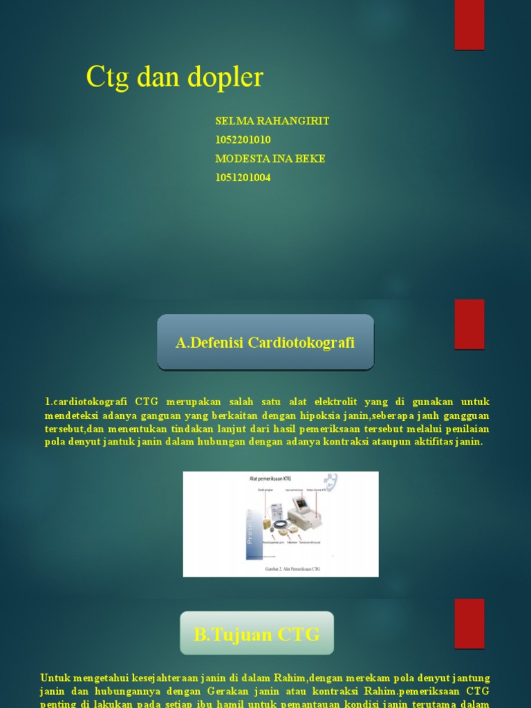 Panduan Pemeriksaan CTG dan Doppler | PDF